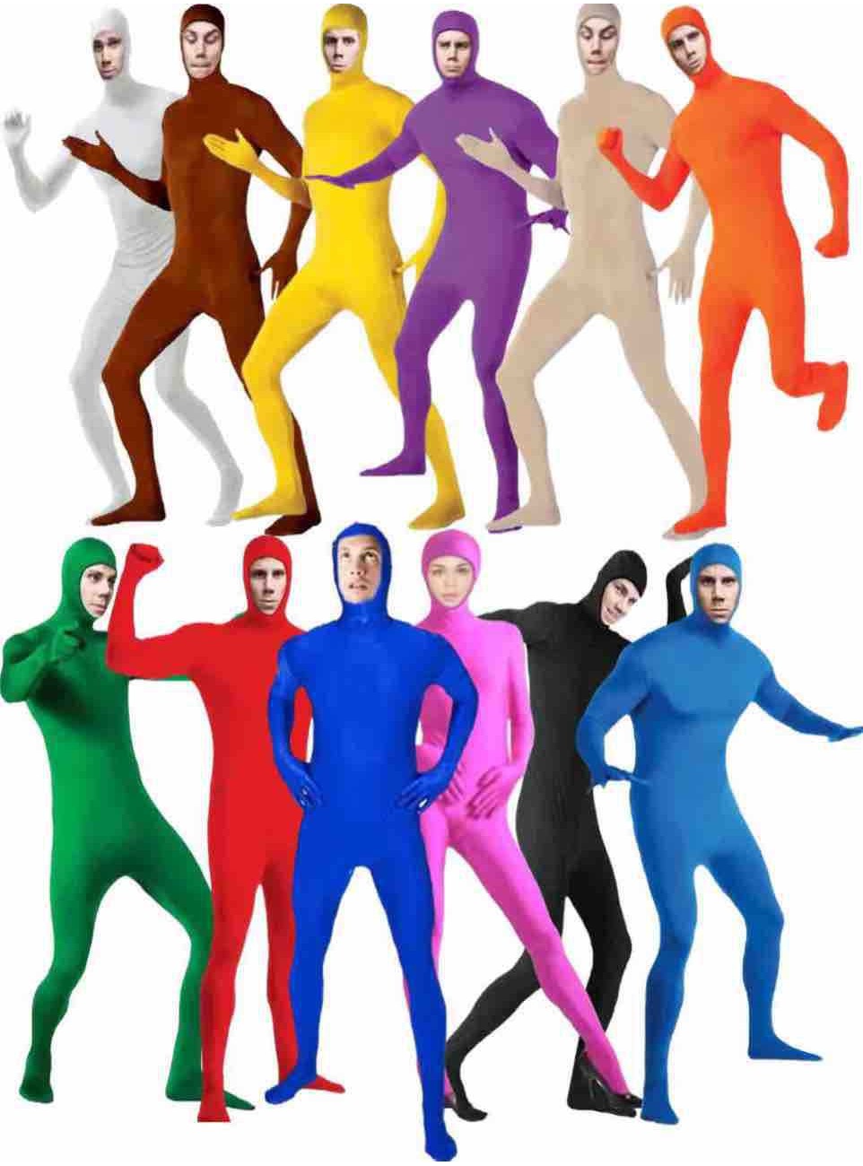 Men Full Body Zentai Suit Halloween Invisibility Cloak Costume Second ...