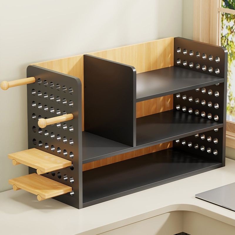 Desktop Storage Rack Table Hole Board Bookshelf Home Study Table Book ...