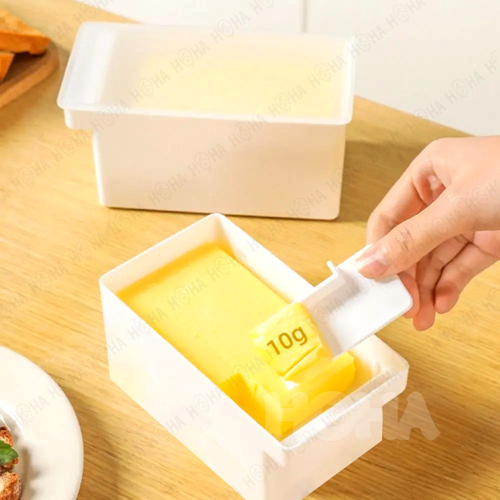 【1 Slice 5g / 10g】Slice Cutting Butter Container Cheese Cube Cut Fridge ...