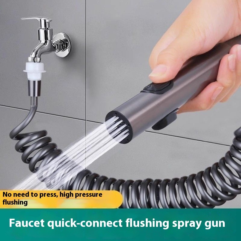 [Quick Connect Spray Gun] Washing Machine Faucet Extender Balcony ...