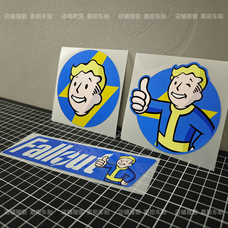 "ready stock #Radiation Game Car Sticker Fallout Cartoon Character ...