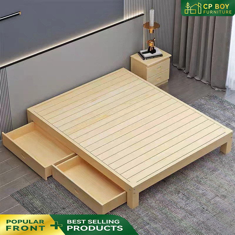Ssr Bed Frame Tatami Solid Wood Single With Storage Rental Room 25 New ...