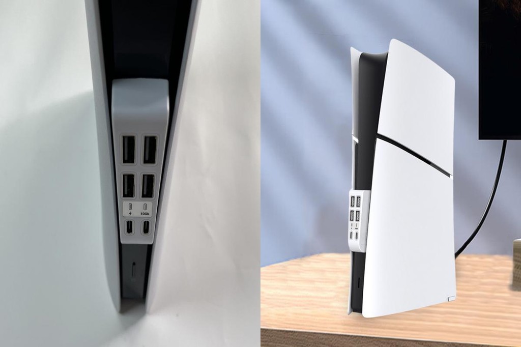 [Ft] High-speed Expansion Hub Gaming Usb Port Extender Ps5 Slim Usb Hub ...