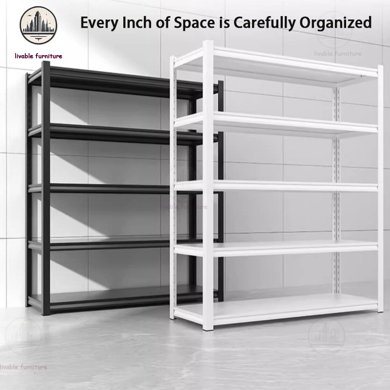 WSX Boltless Anti-rust Metal Heavy Duty 3-5 Tiers Storeroom Rack Shelf ...