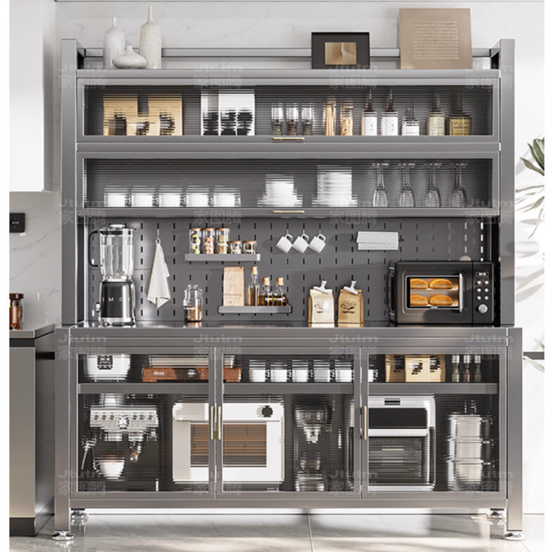 Kitchen Rack Shelf Multifunctional Floor Standing Multi-Layer Sideboard ...