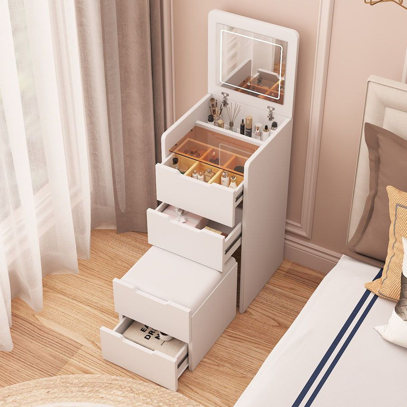Dressing Table with Invisible Mirror Bedside Solid Wood Simple ...