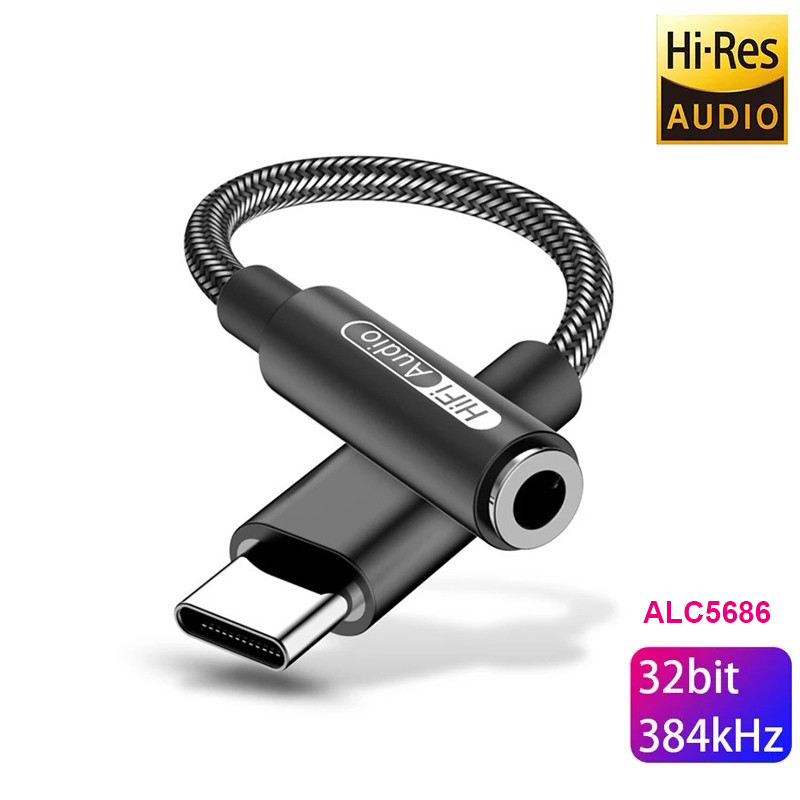 Realtek ALC5686 USB Type-C to 3.5mm DAC Headphone Amplifier 16-32Ω ...