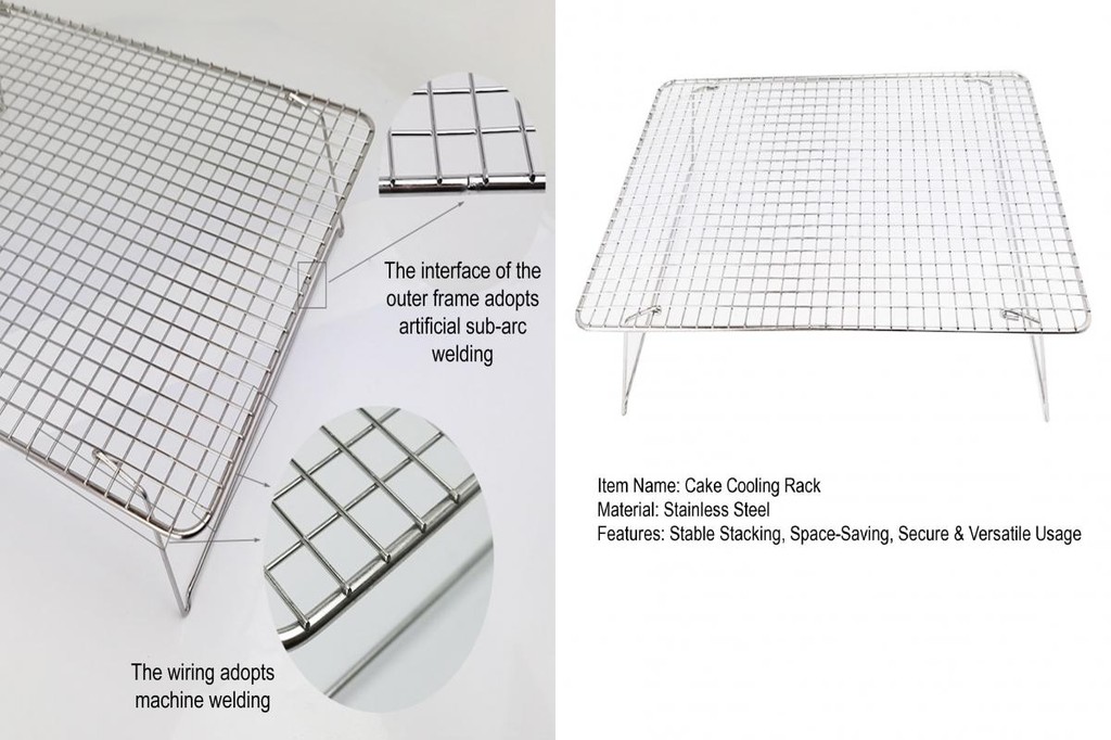canaan| Elevated Feet Baking Rack Stackable Stainless Steel Cake ...