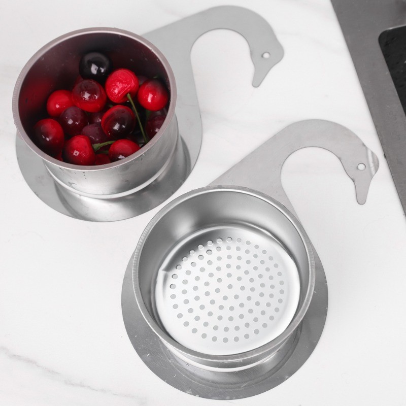 1/2Pcs Stainless Steel Swan Drain Basket - Multi-functional Kitchen ...