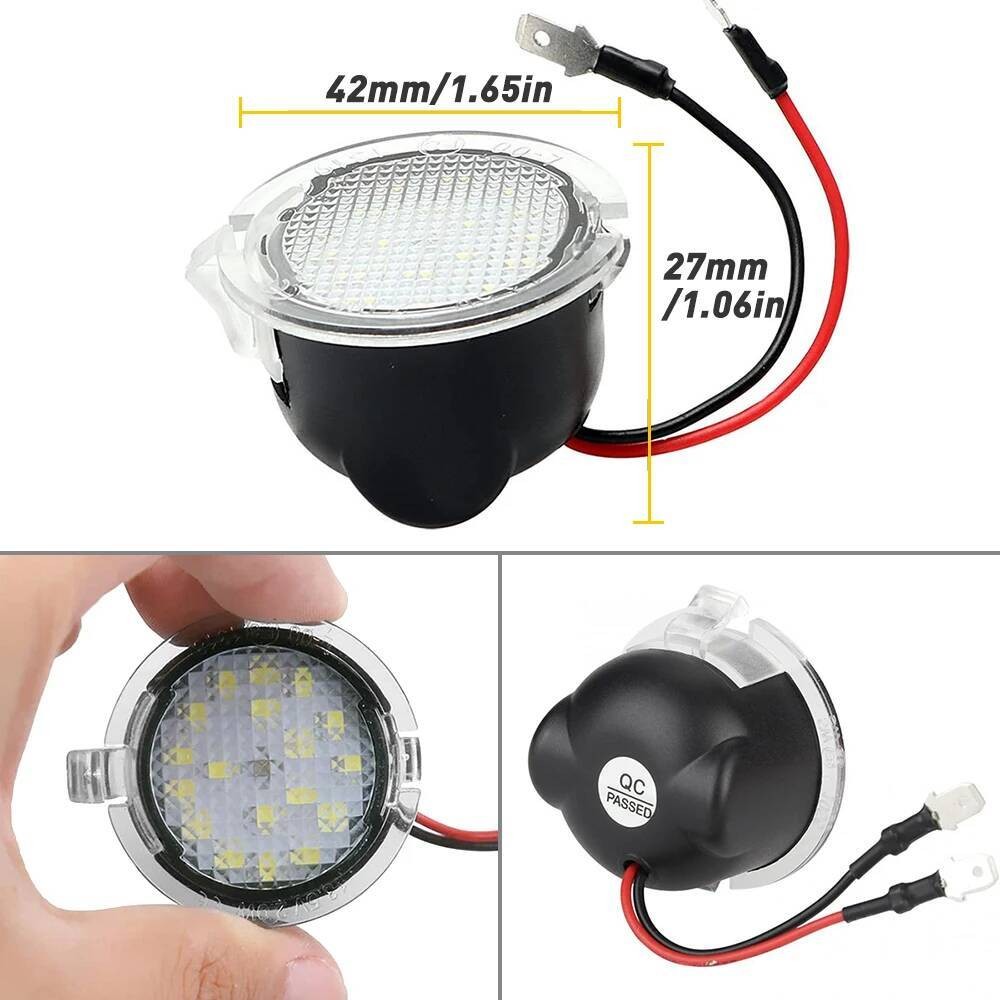 2Pcs AUXITO Car LED Under Side Mirror Light Puddle Lamp for Ford ...