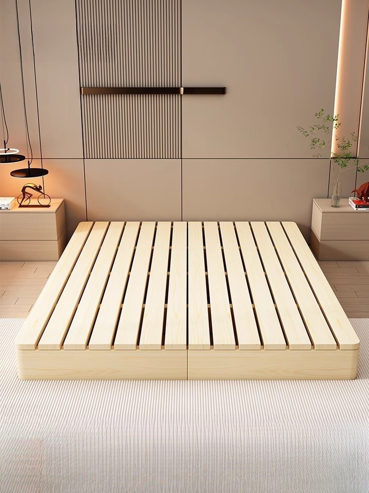 Bed Frame Headless Breathable Tatami Bed Moisture Resistant Solid Wood ...