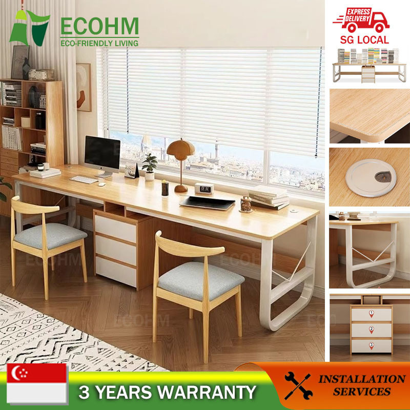 ECOHM Double Office Table Simple Modern Double Home Study Table Double ...