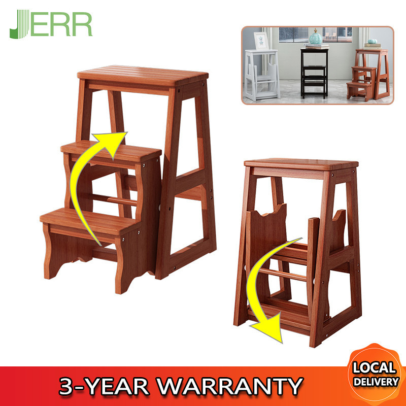 JE Household Step Solid Wood Multi-functional Three Steps Bench Indoor ...