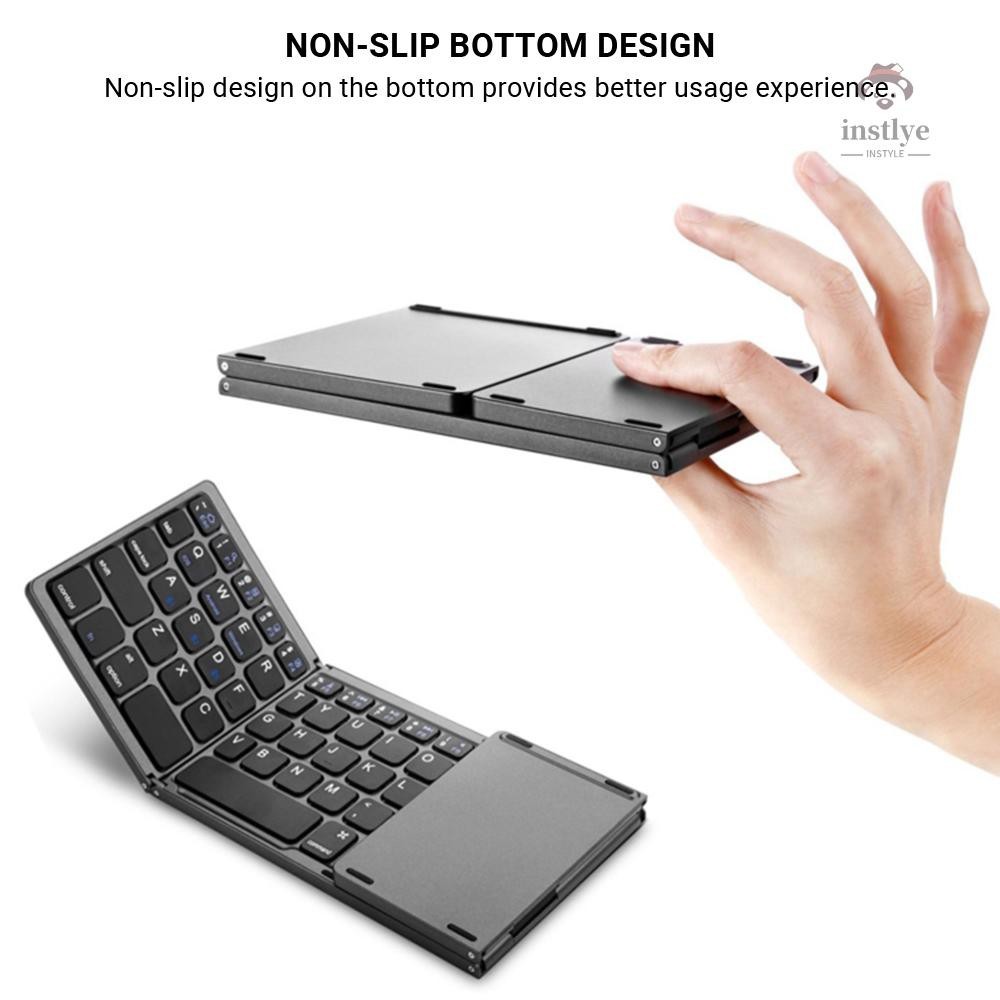 TTC# Foldable BT Keyboard Portable Wireless Keyboard | Shopee Singapore