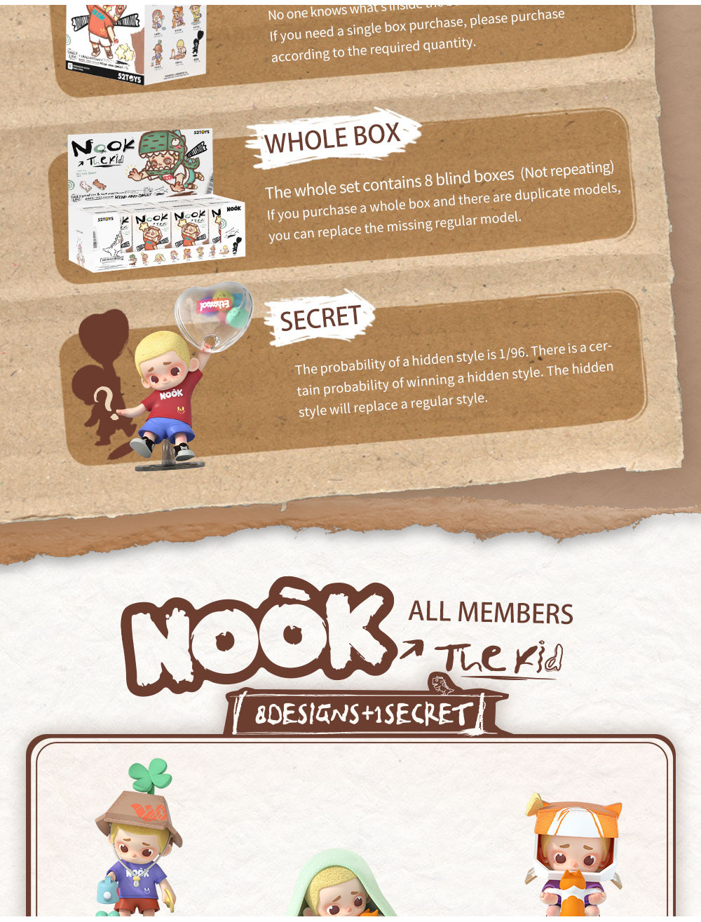 52TOYS Nook The Kid Series Blind Box Figure Toy | Shopee Singapore