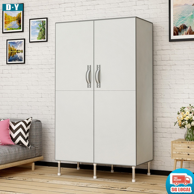 DXX Simple Double Single Cloth Wardrobe Clothes Storage Cabinet ...