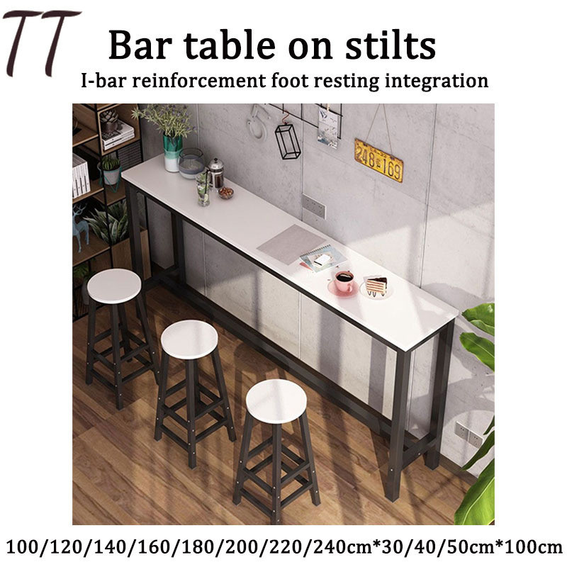TT Bar With Chair High Long Wall Table Simple Console Table | Shopee ...
