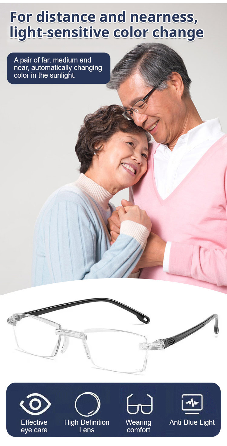 [Sg Spot]Color-changing anti-blue light presbyopia glasses High ...