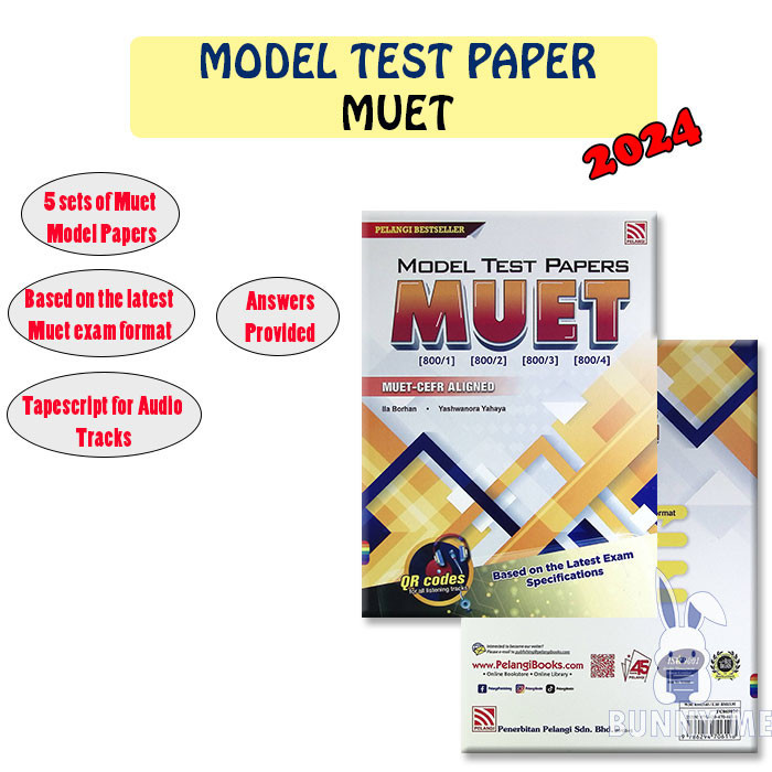 [BUNNY] 2024 Buku Latihan : Model Test Papers Muet CEFR Aligned ...