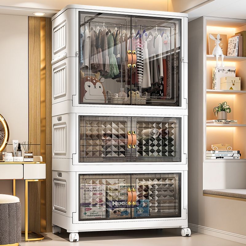 Installation Free Folding Wardrobe, Baby Clothing Storage Cabinet ...