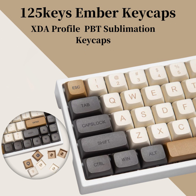 Twilight Keycaps 125 Keys XDA Profile PBT Dye-Sub Retro Custom Keycap for Mechanical Keyboard ...