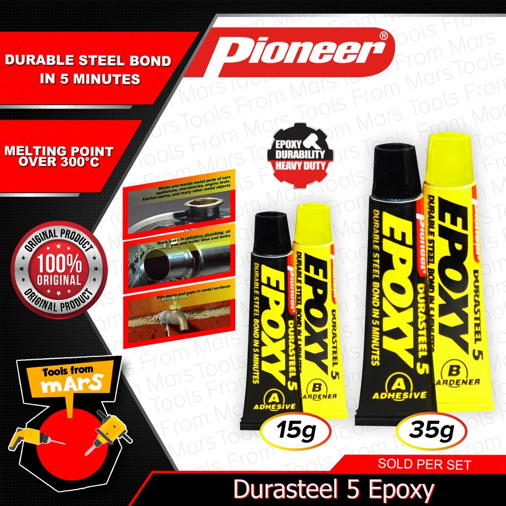 PIONEER Durasteel Five Epoxy 15G Strip | 35G Tube [SOLD PER SET] Epoxy ...