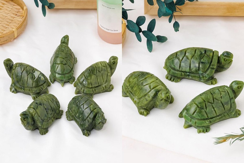 Xanthin Faux Crystal Turtle Figurine Hand-carved Turtle Figurine Hand ...