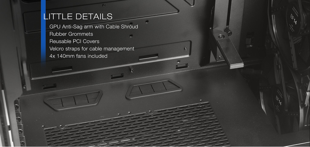 Tecware EDGE AIR TG BLACK ATX PC Casing Chassis Case Non Led No Light ...