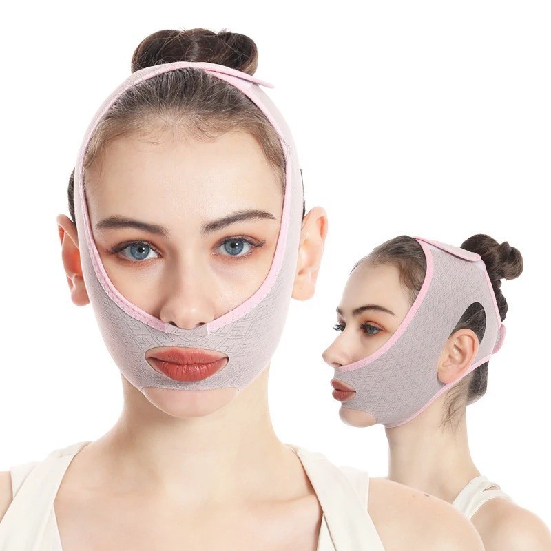 Face Lift V Shaper Mask Facial Slimming Bandage Chin Cheek Lift Up Belt ...