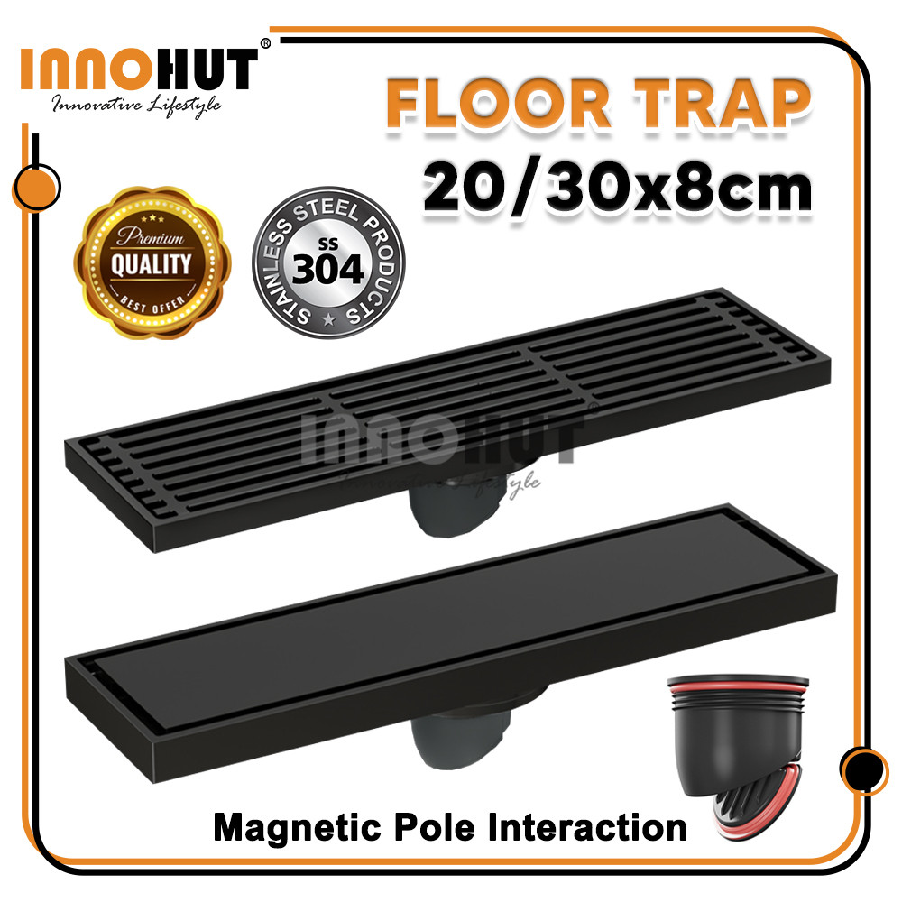 Innohut 20/30CM Rectangular Floor Trap Bathroom Floor Grating Perangkap ...