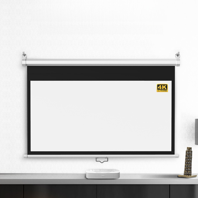 Color Projection Screen Hand Pulled Self-Locking Screen 4K Anti Light ...