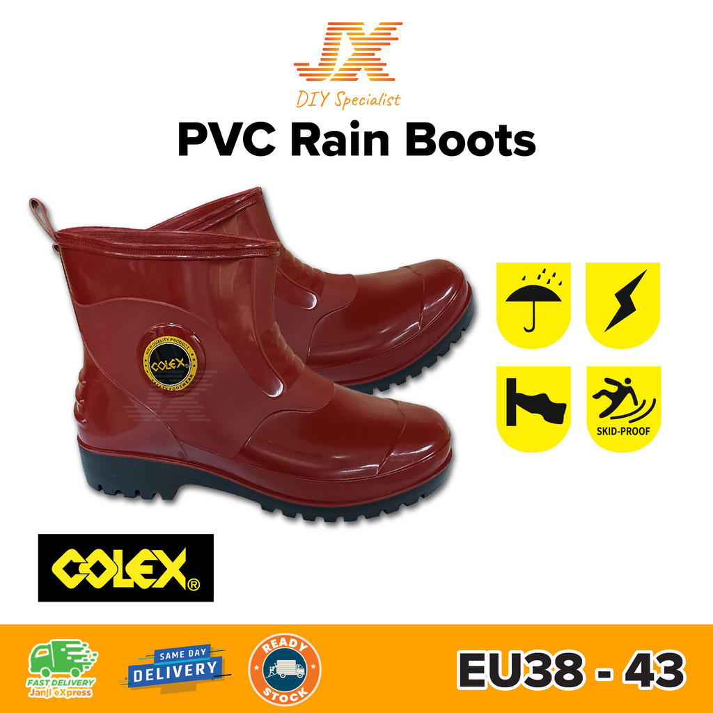 COLEX RM-6600 PVC Kitchen Boot Rain Boots Waterproof Anti Slip Garden ...