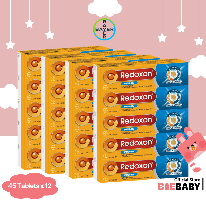 [Bundle of 12] Redoxon Triple Action Orange Effervescent 45 Tablets ...