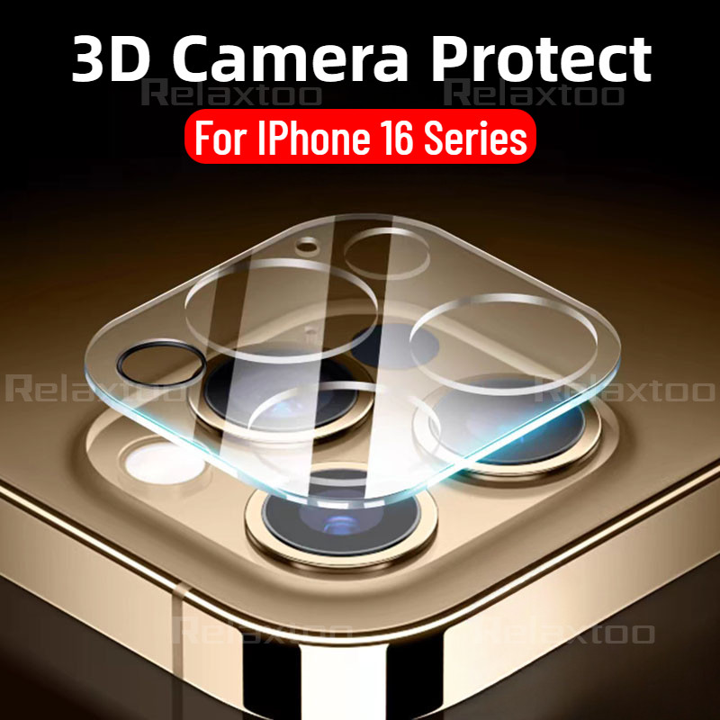 3D Full cover clear back camera lens screen protect tempered glass for ...