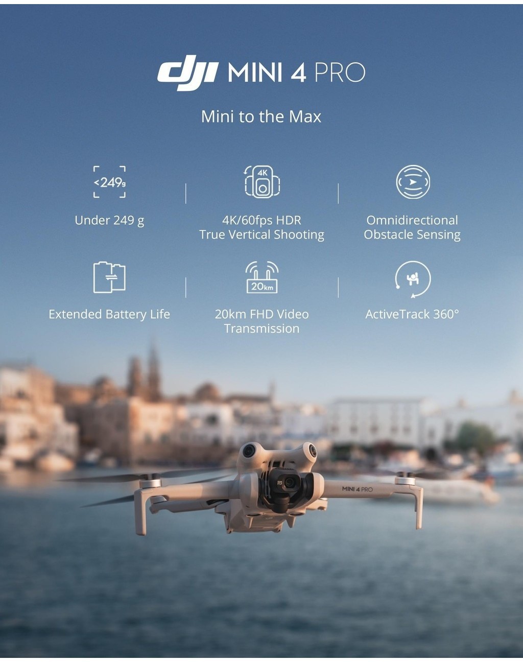 Dji Mini 4 Pro Fly More Combo Plus (rc 2) | Under 249g | 4k60fps Hdr ...