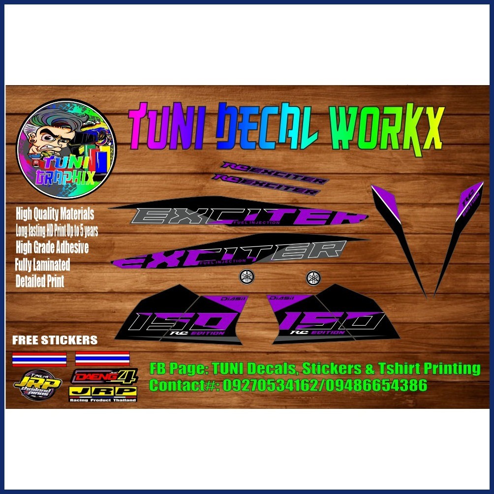 ̅ YAMAHA SNIPER150 EXCITER DECALS (VIOLET) | Shopee Singapore