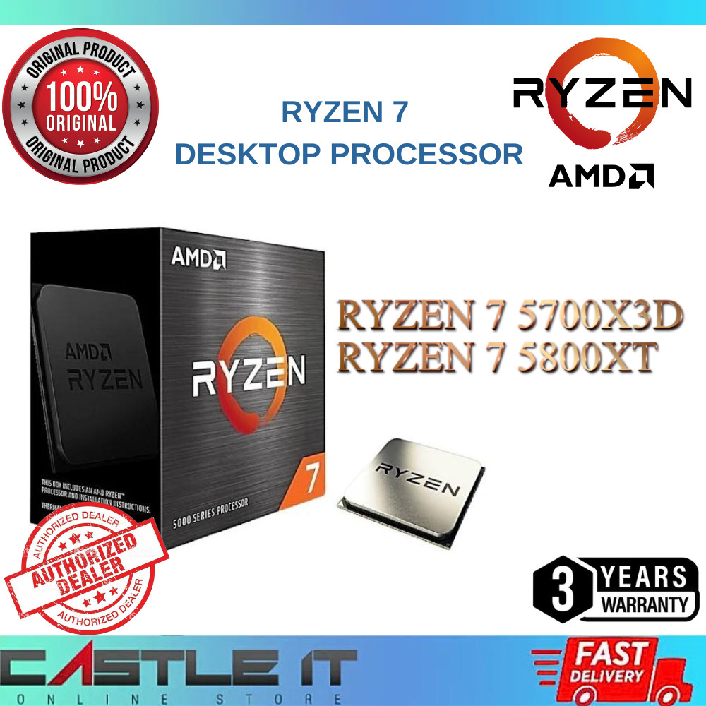 AMD RYZEN 7 5800XT / 5700X3D / R7 5700X3D AM4 Socket 3.4GHZ 8 Cores 16 ...