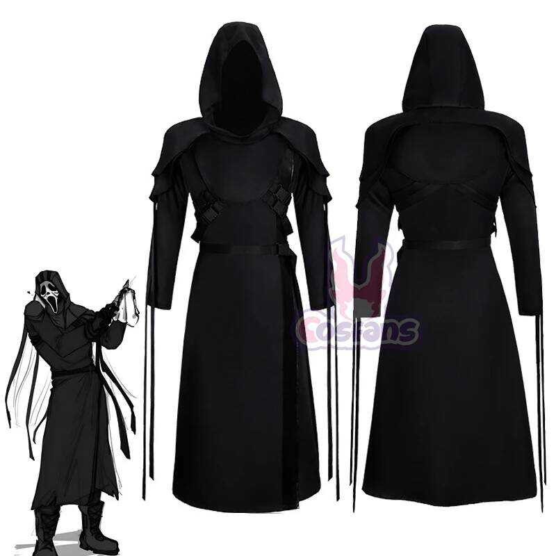 The Ghost Aaaaa Face Cosplay Costume Game Dead Daylight Role Play ...