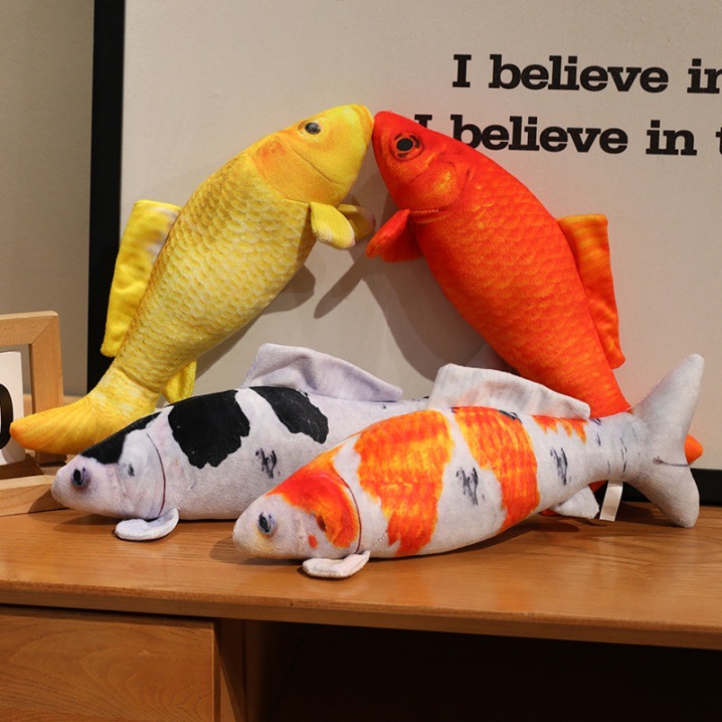 30/40/60/80/100cm Stuffed Toy Stimulated Lucky Fish Koi Fish Plush Doll ...