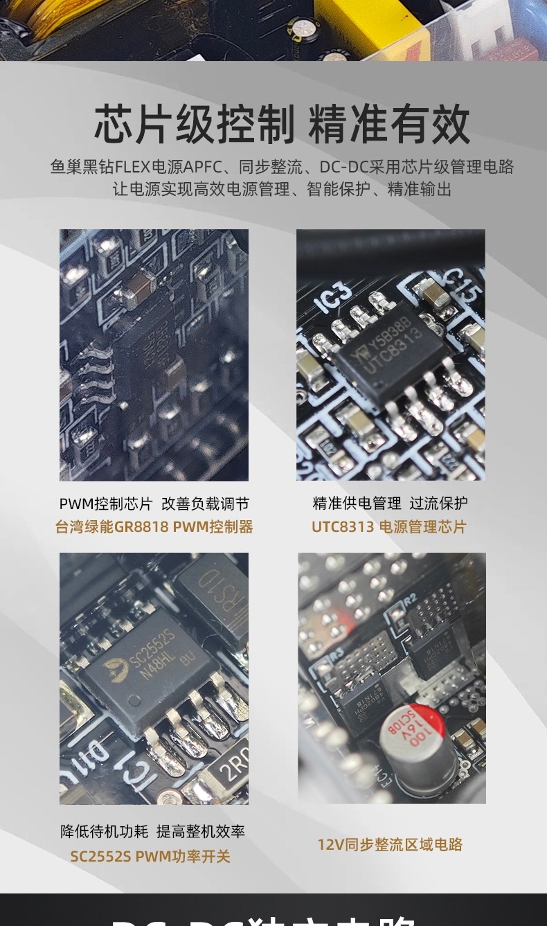 METALFISH FLEX PSU Full Module 500W/600W Gold ITX Power Supply Mini PC ...