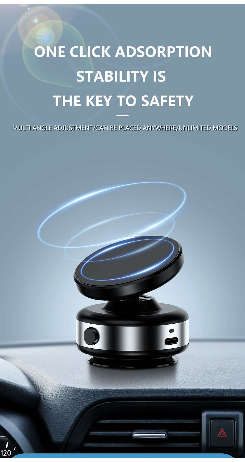 double-sided universal magnetic stand suitable for smart phones X9C 360 ...