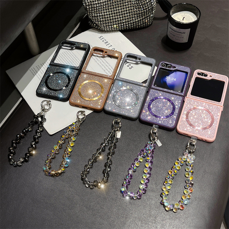 Magnetic Glitter Bling Phone Case Samsung Galaxy Z Flip 6 Z Flip 5 Z ...