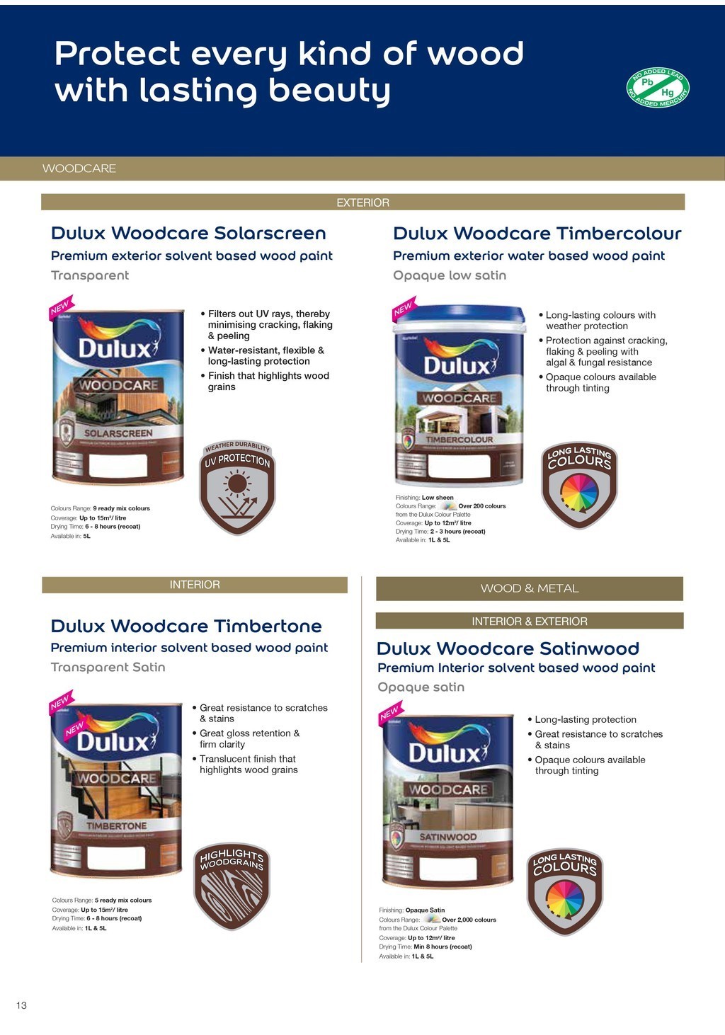 Dulux Satinwood | Wood & Metal Paint | Semi-Gloss Finish | Lasting ...