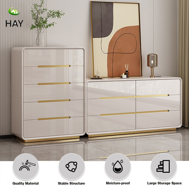 HAY Storage Cabinet Light Solid Wood Chest With 3/4/5 Layer Drawer ...