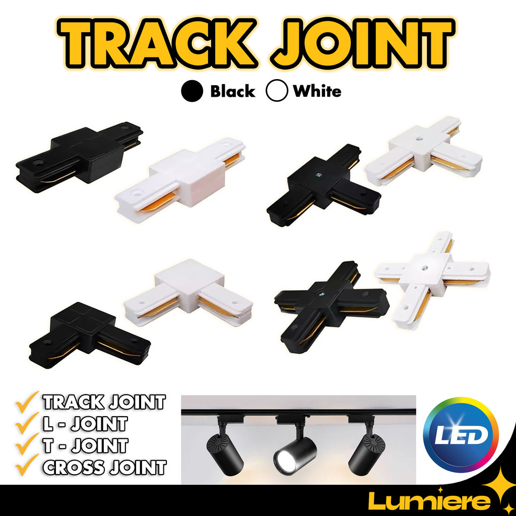 Track Light Rail 【Joint】 Connector Led Ceiling Light Spotlight Spot ...