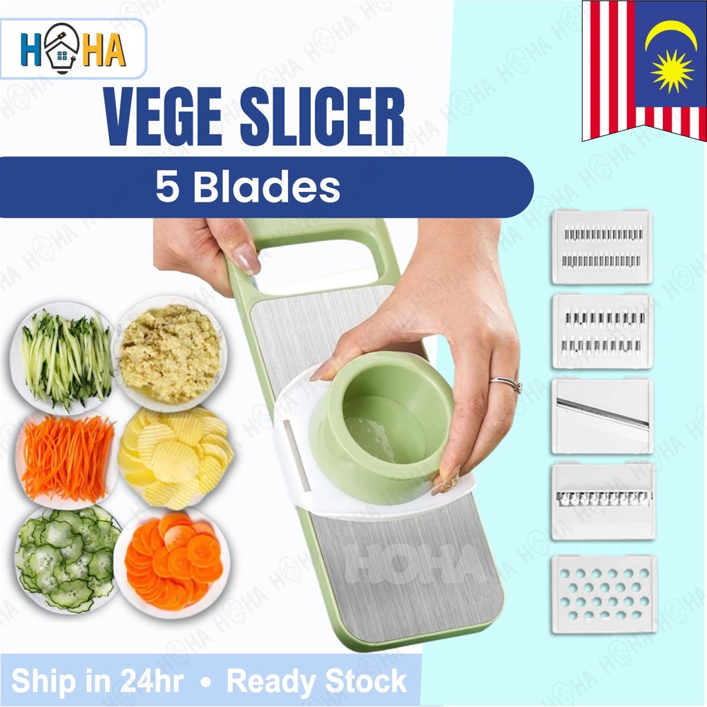 5 IN 1 Stainless Steel Multifunction Slicer Vegetable Grater Cutter ...