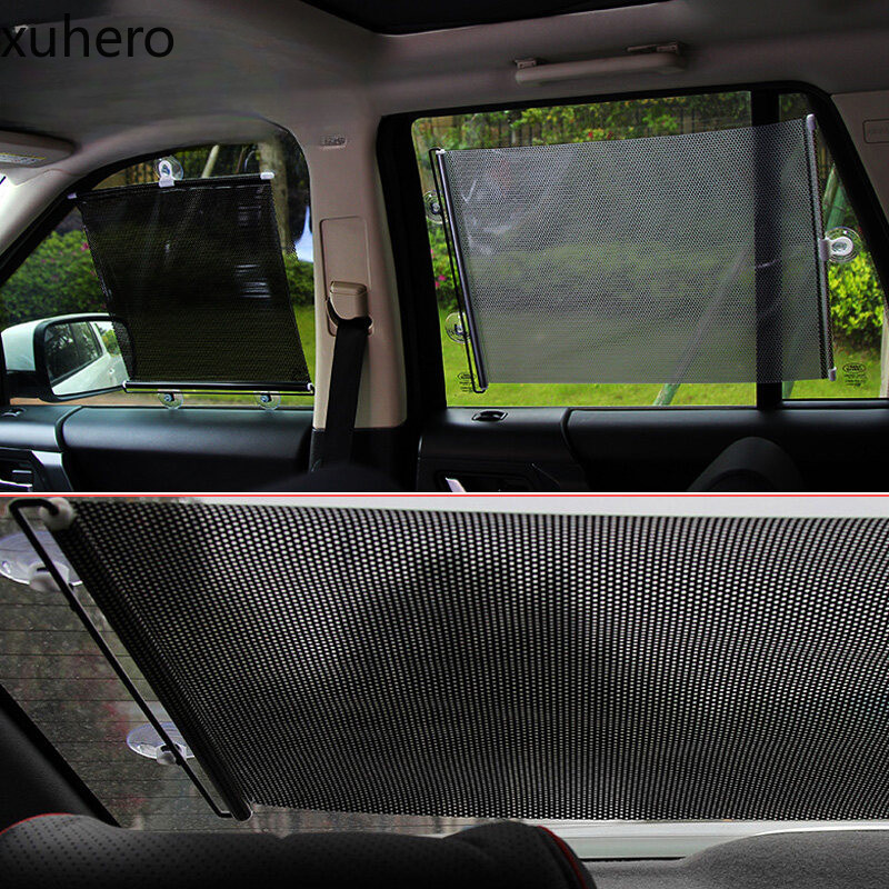 Universal Car Retractable Curtain Side Rear Window Roller Sun Shade ...