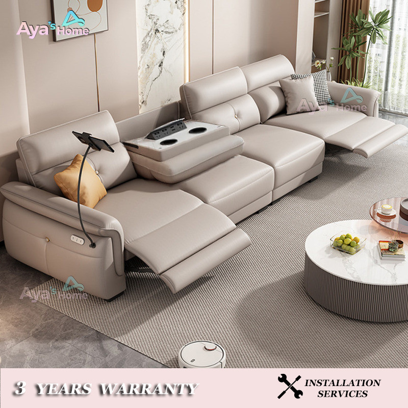 Aya10 Electric Sofa Adjustable Intelligent Leather Sofa Living Room Functional Modern Leather ...