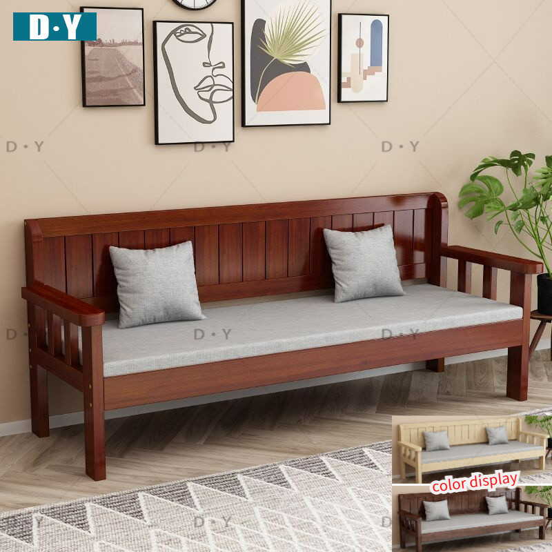 DXY Solid Wood Backrest Bench Sofa Chair Small Apartment Balcony ...