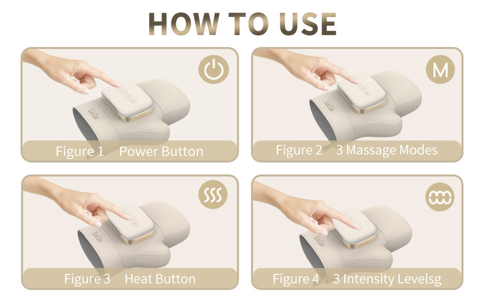 Hand Massager with Heat and Compression,Soothes Muscles and Joints ...
